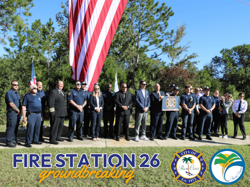 Palm Coast Fire Department breaks ground on Future Fire Station 26 ...