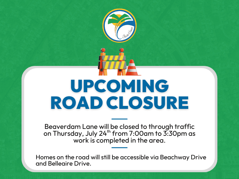 Temporary Road Closure on Beaverdam Lane Thursday, July 24 | Palm Coast ...