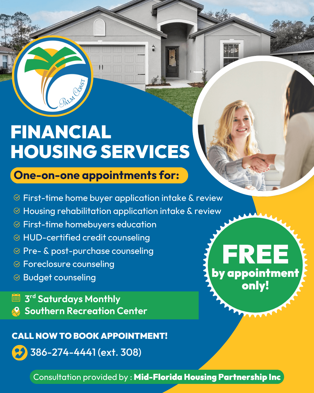 City of Palm Coast to offer Monthly Financial Housing Services | Palm ...
