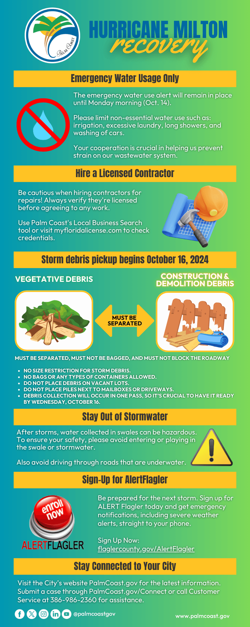 Emergency Updates | Palm Coast Connect